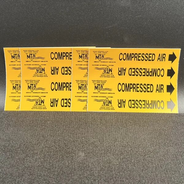 Label, Pipe 4" x 3", Compressed Air